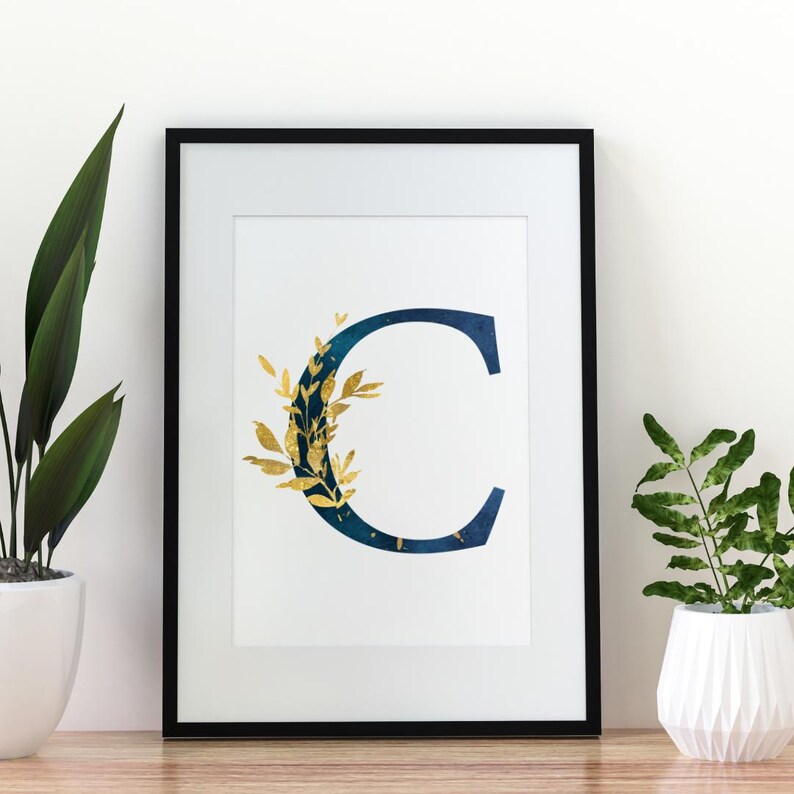 Floral Alphabet A - Z Clipart, Blue Floral Letters Png, Watercolor ...