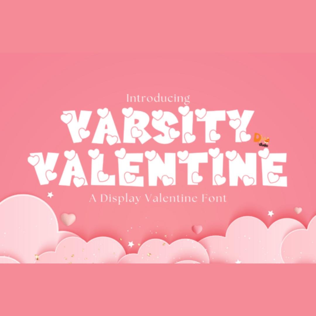 Varsity Font, Athletic Font, Valentine Font, Love Font, Valentine ...