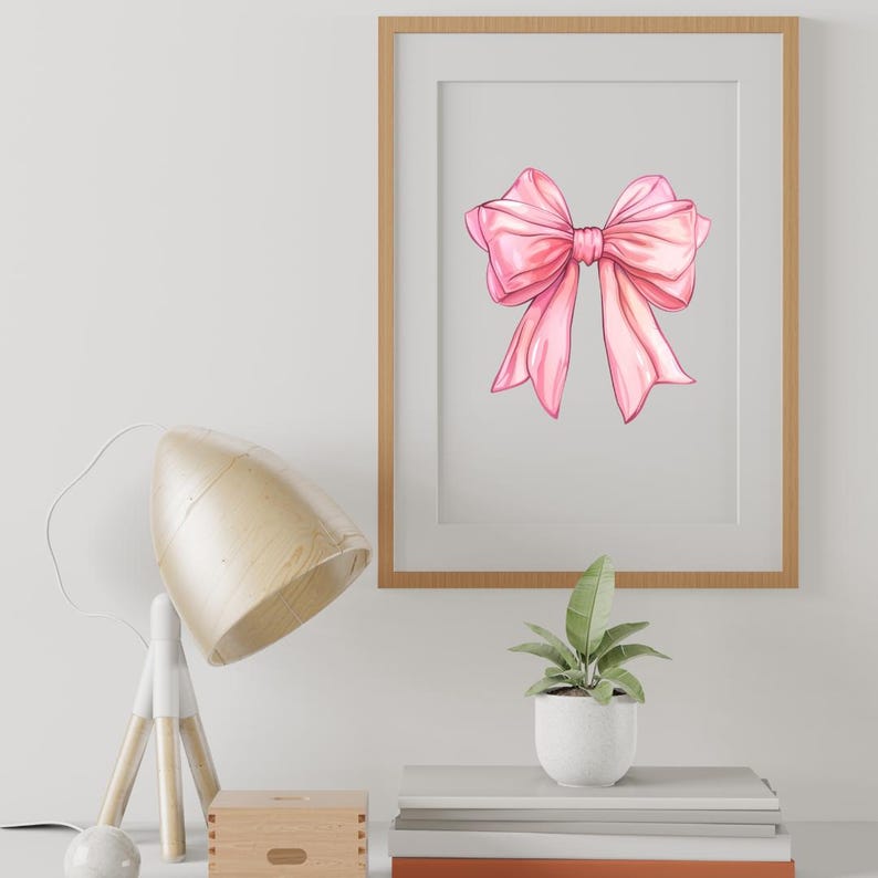 Pink Bow PNG, Light Pink Bow PNG, Flirty PNG, Clipart Png, Watercolor ...