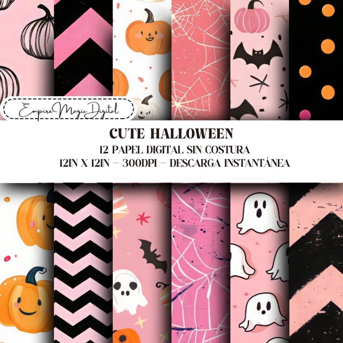 Seamless Pattern, Scrapbook, Halloween Digital Paper, Halloween ...