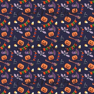 Halloween Digital Paper, Paper Patterns, Wallpaper, Seamless Pattern ...