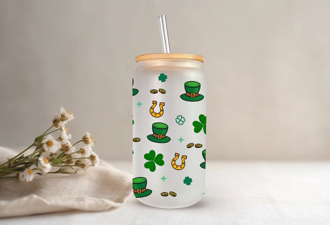 Día de San Patricio SVG, Lata de vidrio SVG, St Patricks Day Can Glass ...