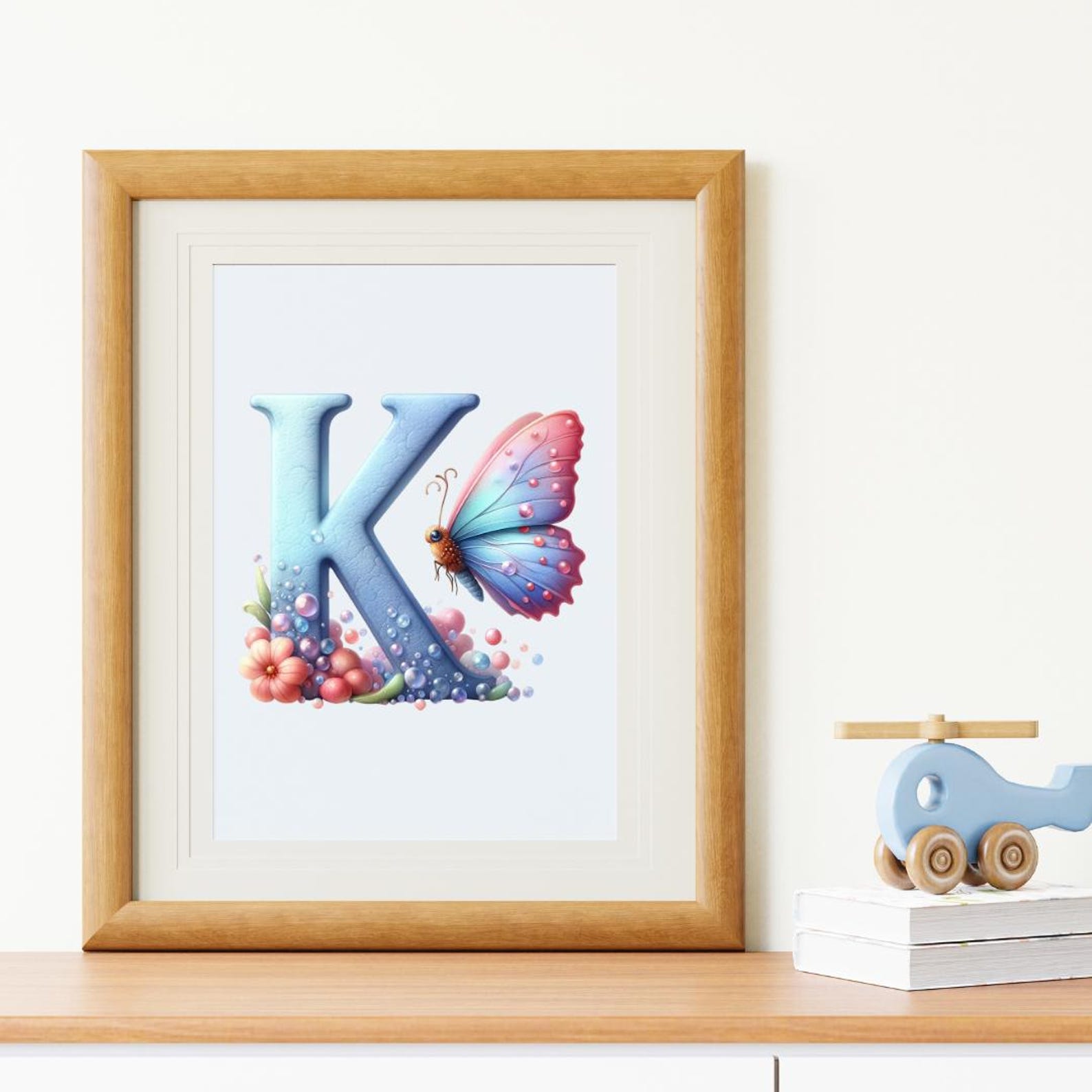Butterfly Alphabet Clipart, Printable Illustrations, Floral Letters ...