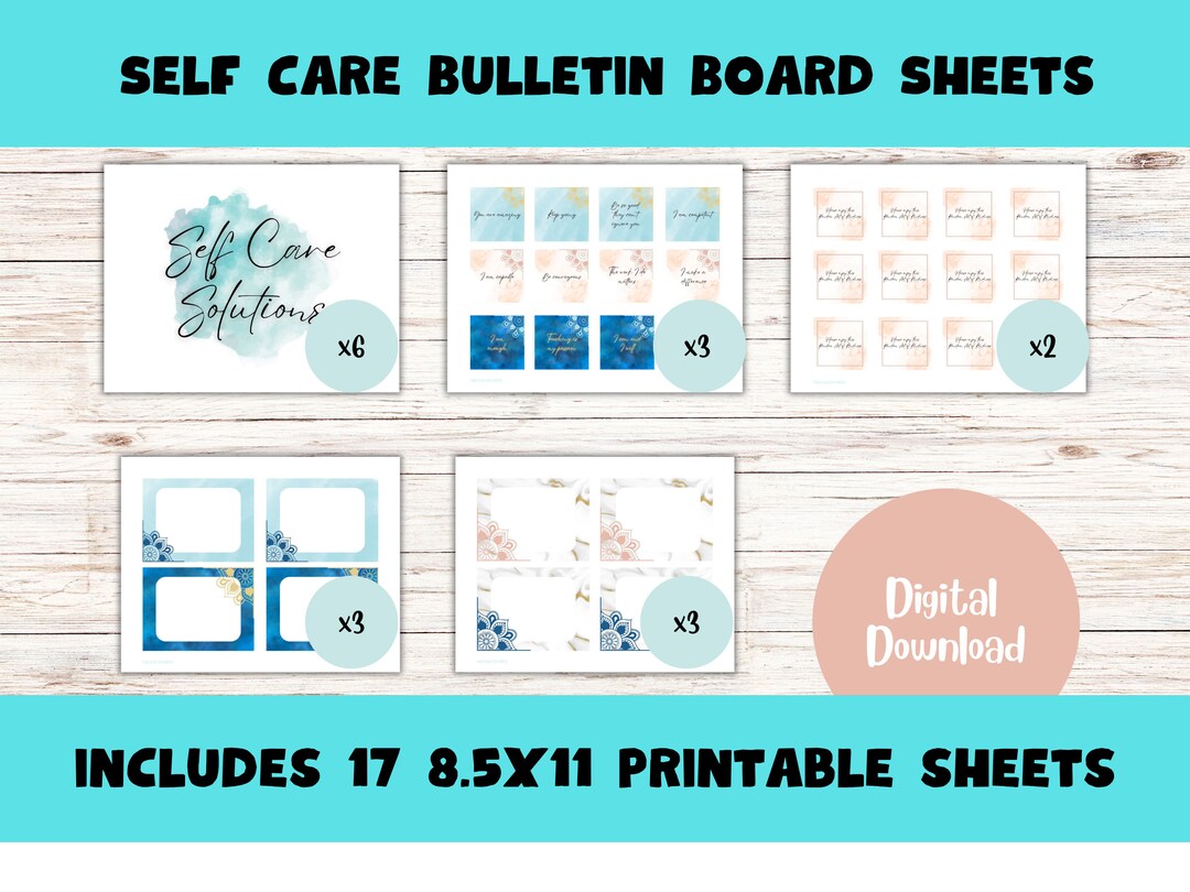 Self Care Bulletin Board for Educators - Etsy