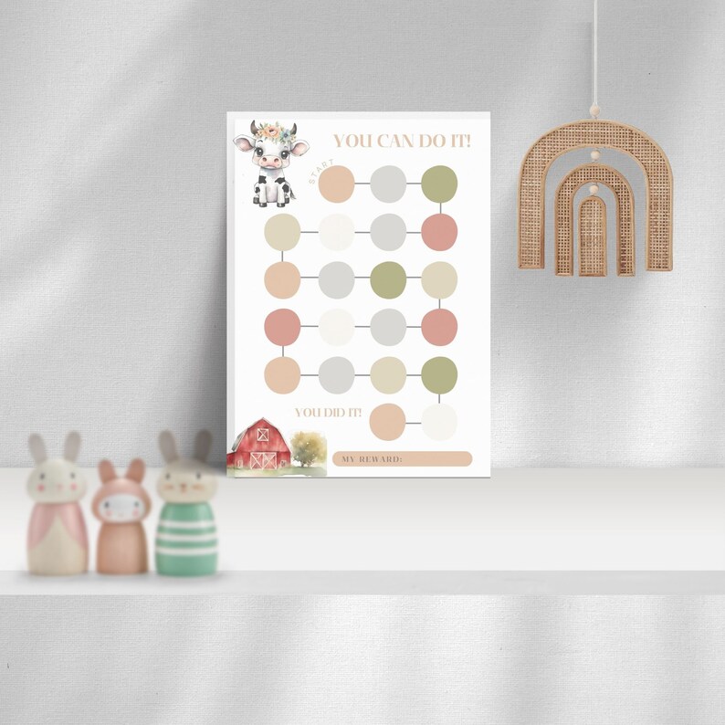 Reward Chart Farm Animals Cute Printable Behavior Chart - Etsy
