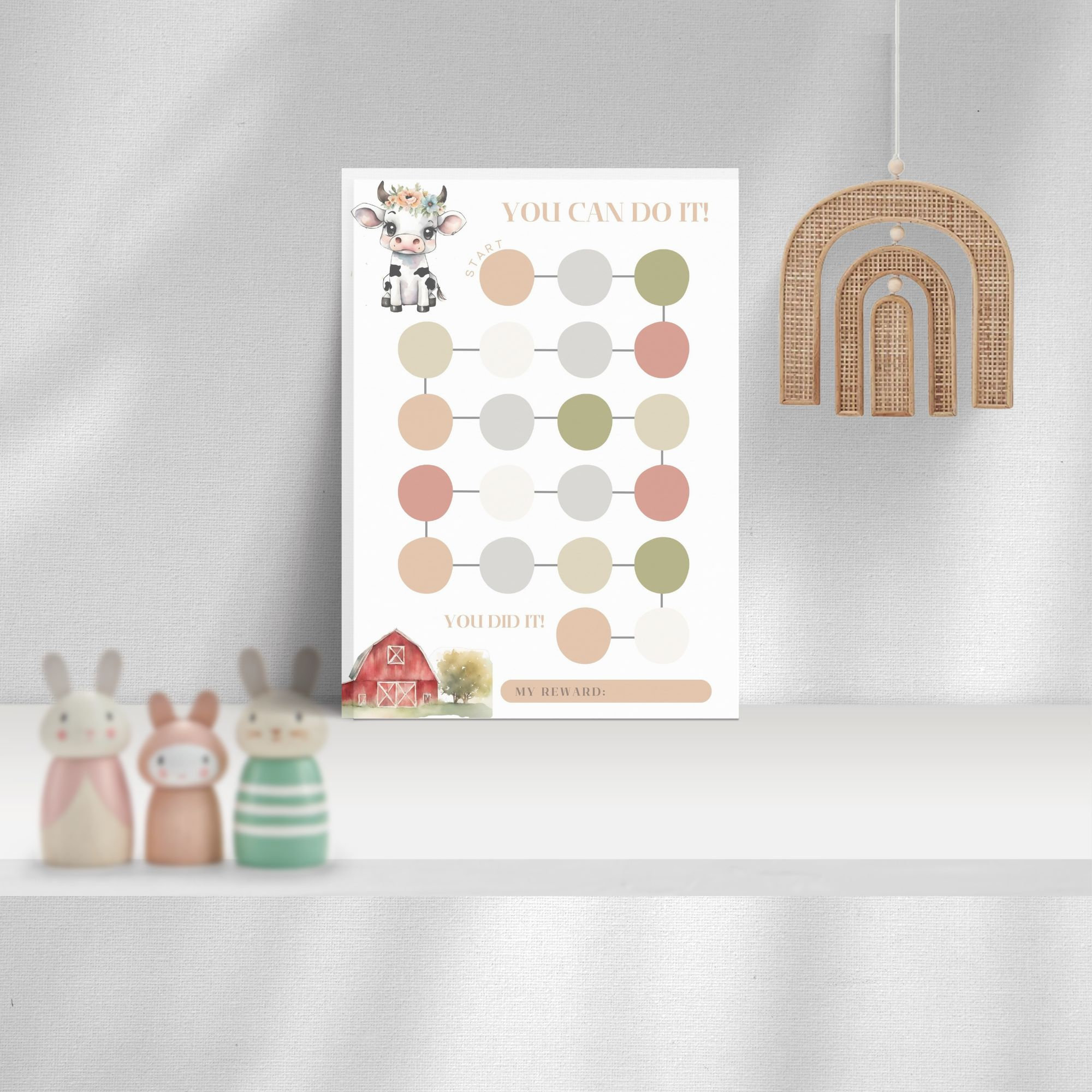 Reward Chart Farm Animals Cute Printable Behavior Chart - Etsy