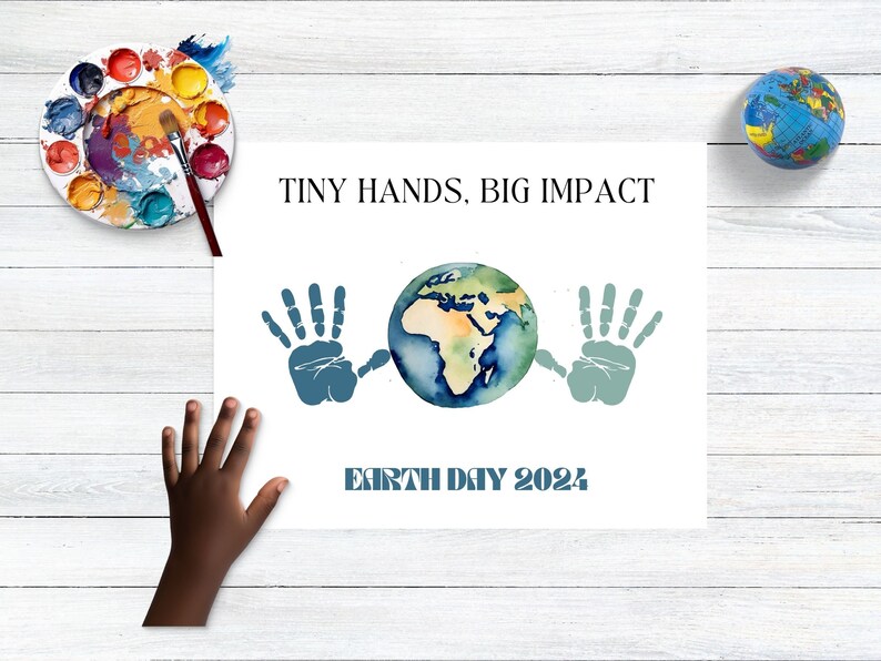Earth Day Handprint, Kids Homemade Art, Footprint Handprint Craft ...
