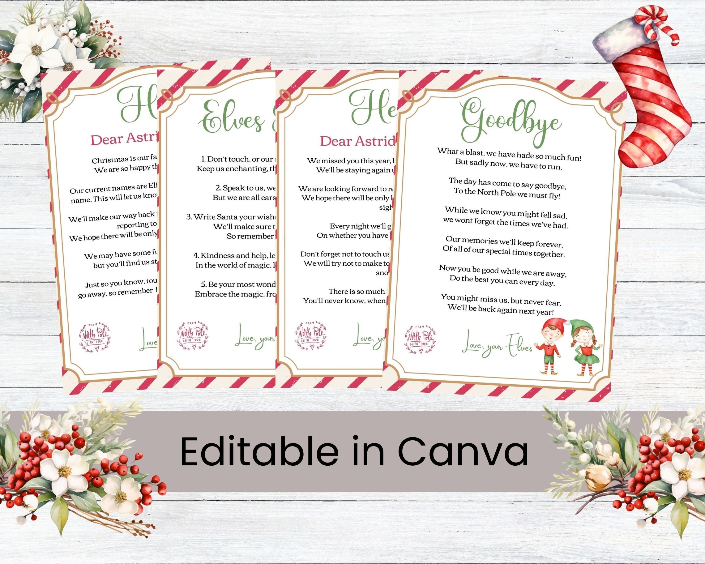 Welcome Letter From Elves, Elf Arrival Letter, Multiple Elves, Two ...