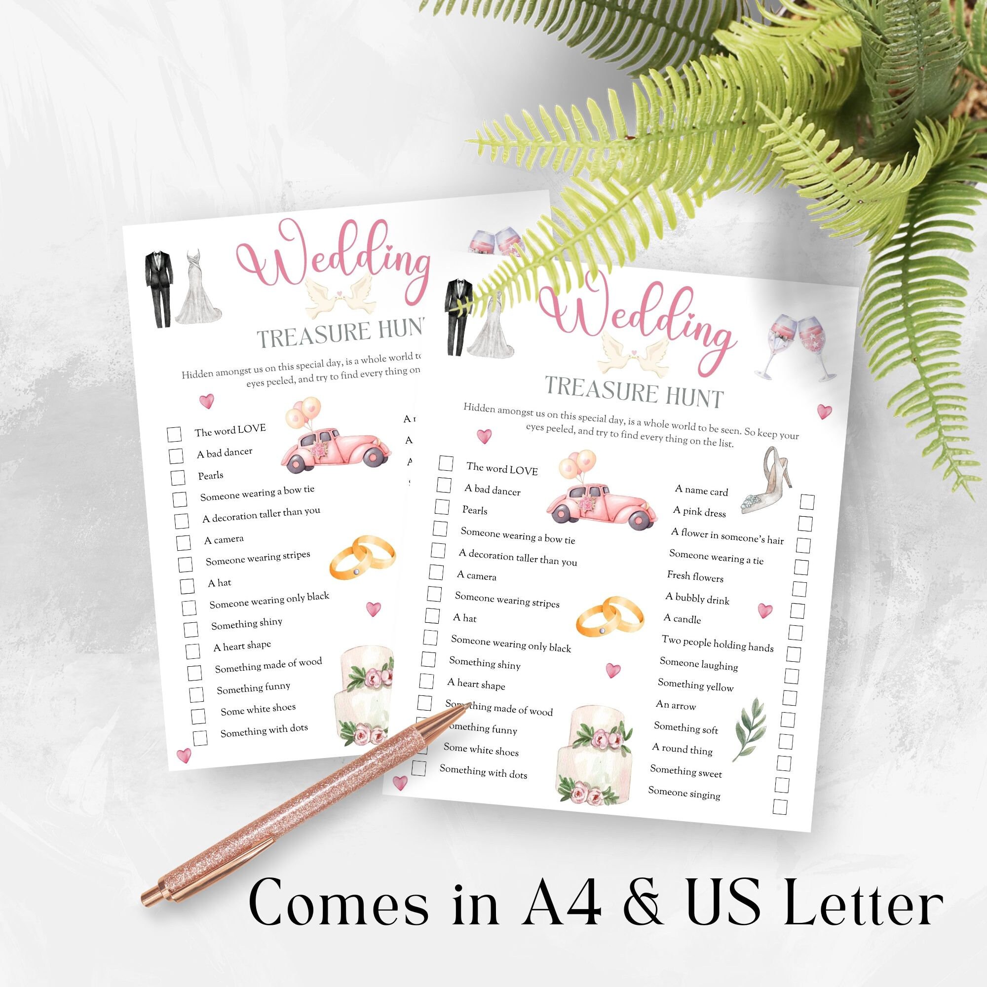 Wedding Treasure Hunt for Kids, Wedding Scavenger Hunt, Games for ...
