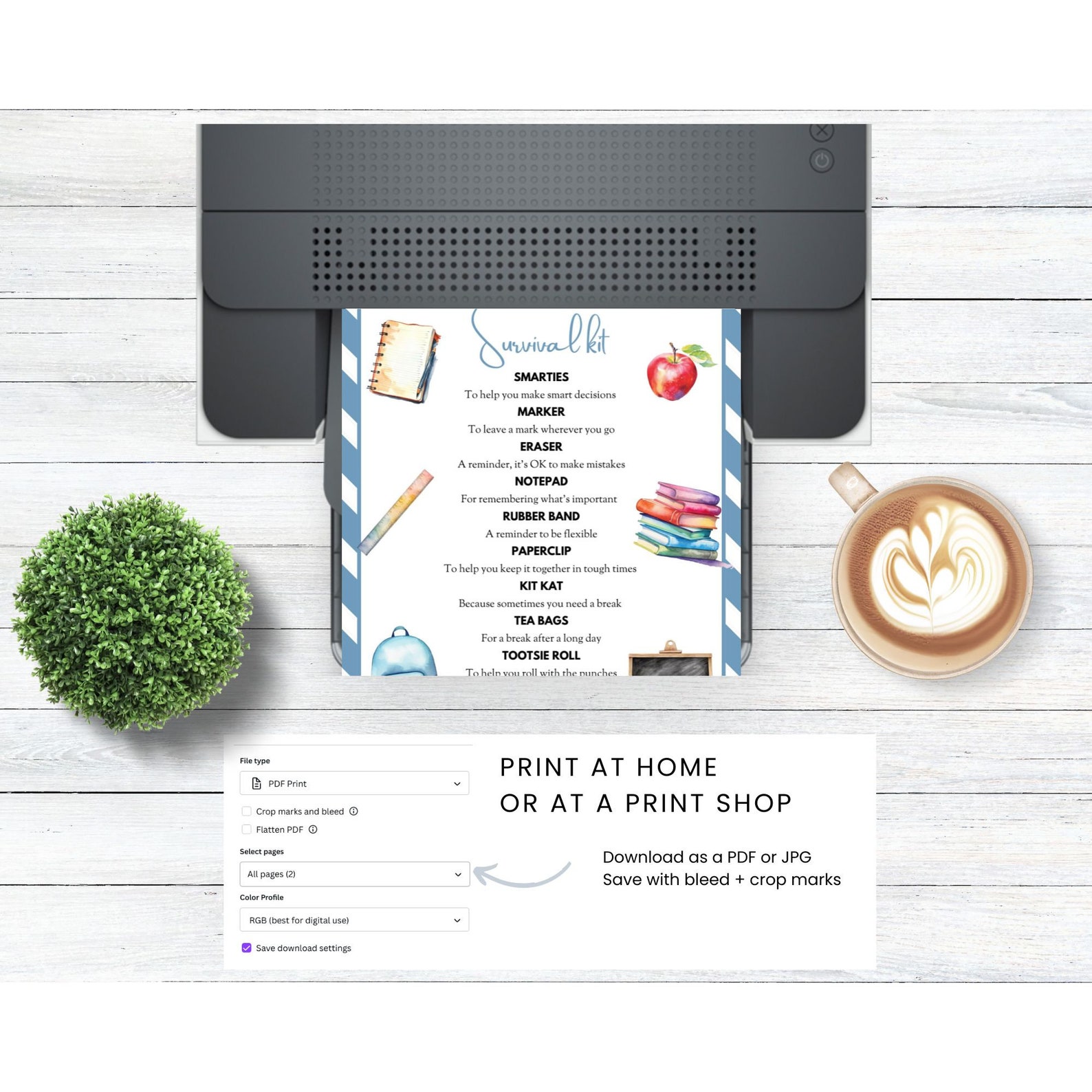Paraprofessional Survival Kit Tag, Printable Gift (editable Template ...