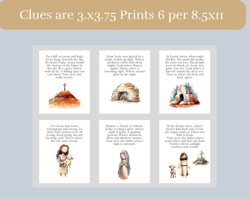 Christian Easter Scavenger Hunt: Bible Story Clues (PDF) - Etsy