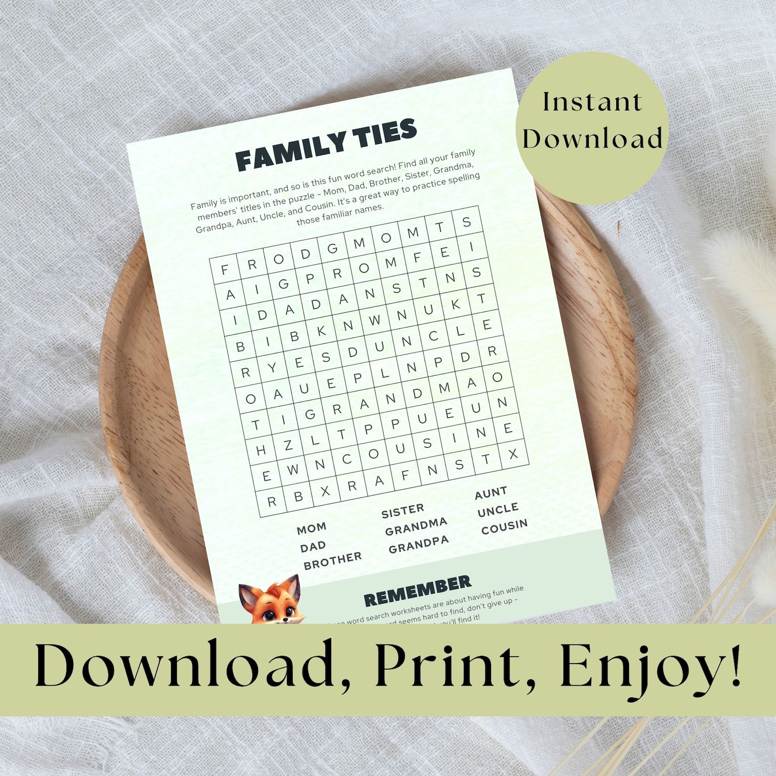 Simple Word Search Printable Puzzle Kindergarten First Grade Word ...