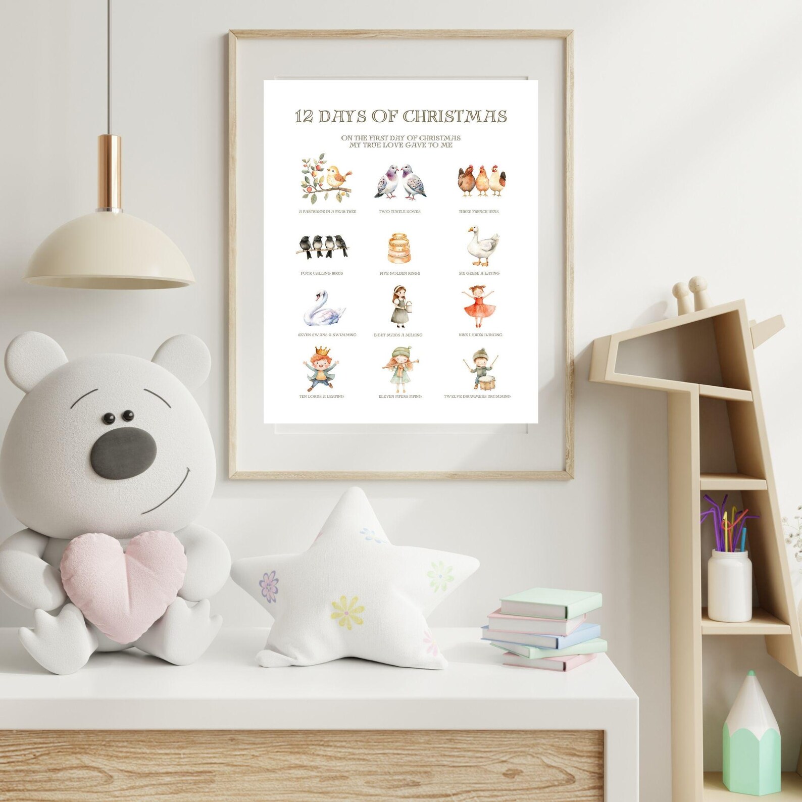 Twelve Days of Christmas Poster: Holiday Wall Art (PDF) - Etsy