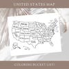 TEXAS Coloring Page With State Facts - Printable United States of ...