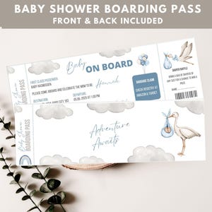Travel Themed Baby Shower Boarding Pass Invitation (editable PDF) - Etsy