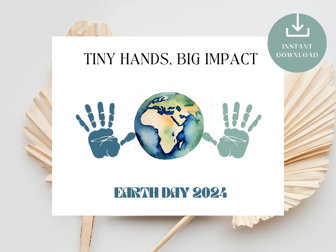 Earth Day Handprint, Kids Homemade Art, Footprint Handprint Craft ...