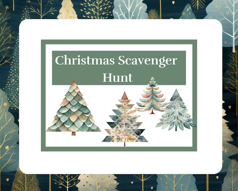 Indoor Christmas Scavenger Hunt Clues, Kids Young Teens Tweens, Easy ...