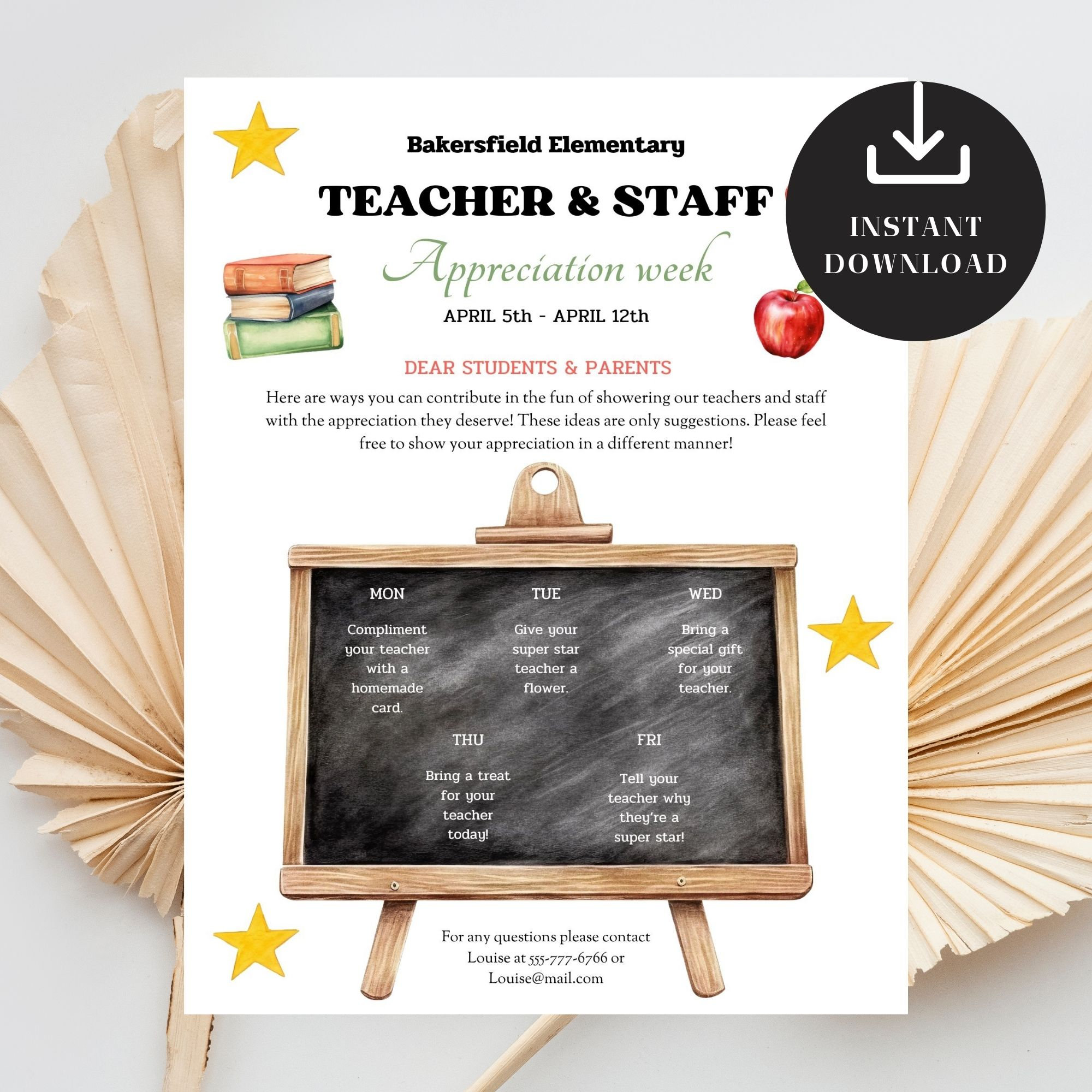 Teacher Appreciation Week Itinerary: Classroom Theme, Editable Canva ...