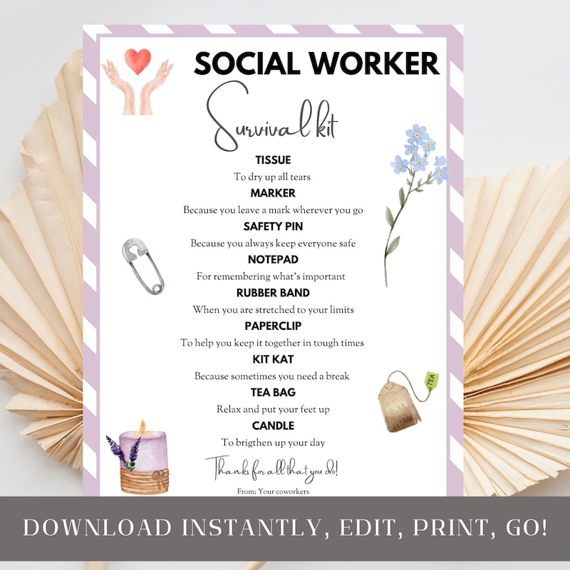 Social Work Survival Kits - Etsy
