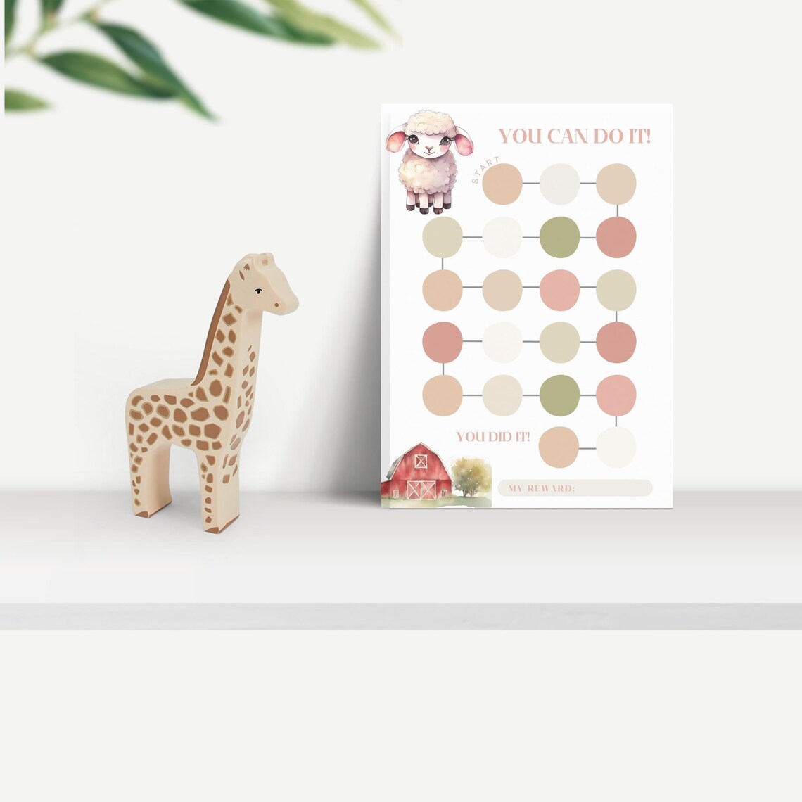 Reward Chart Farm Animals Cute Printable Behavior Chart - Etsy