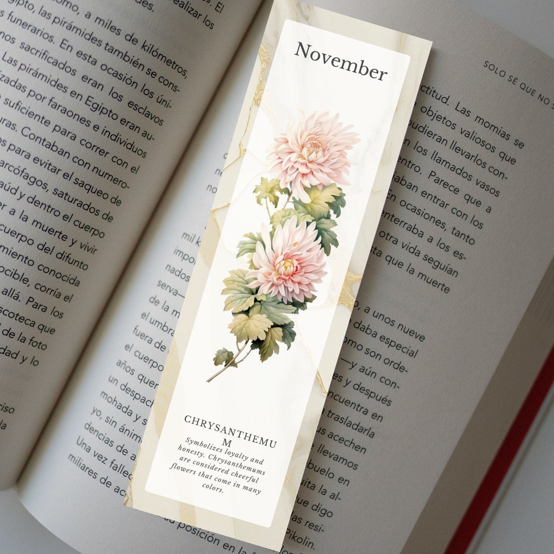 Birth Month Flower Printable Bookmarks, 12 Birth Flower Designs, Book ...