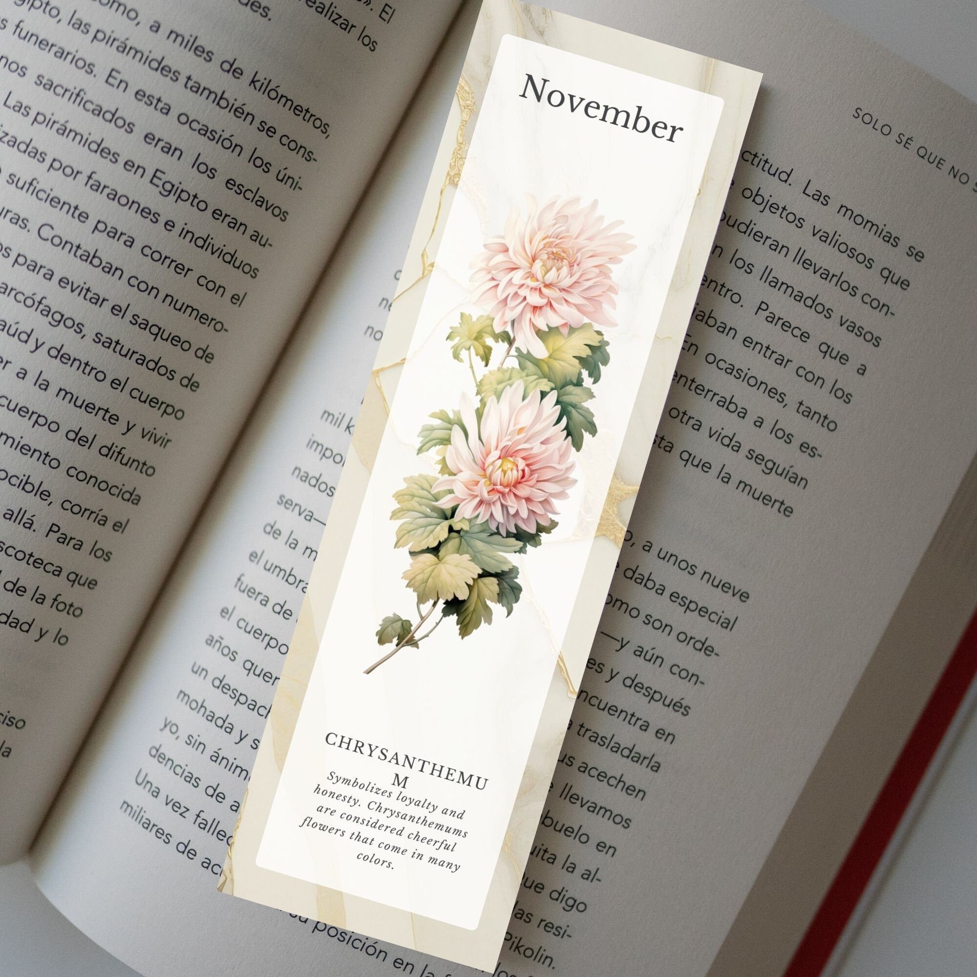 Birth Month Flower Printable Bookmarks, 12 Birth Flower Designs, Book ...