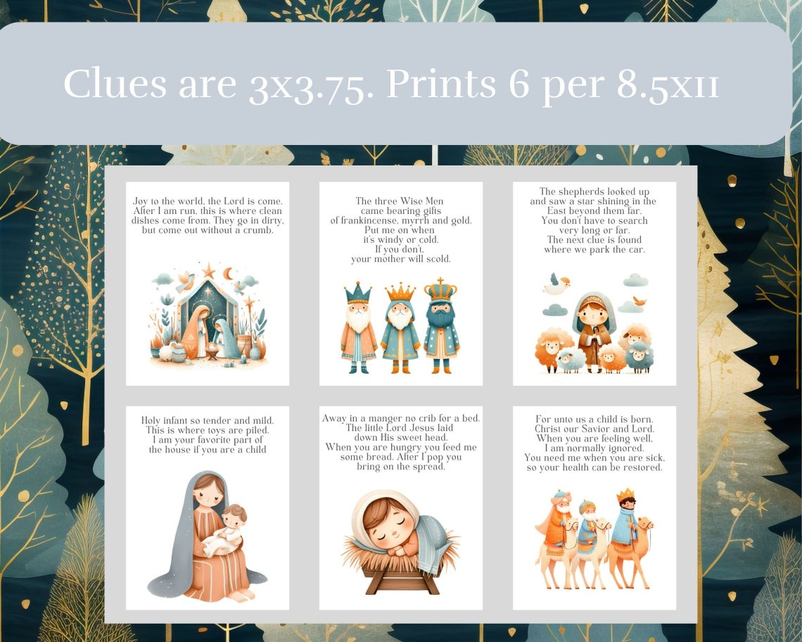 Christian Nativity Story Scavenger Hunt, Instant Download, Fun & Easy ...