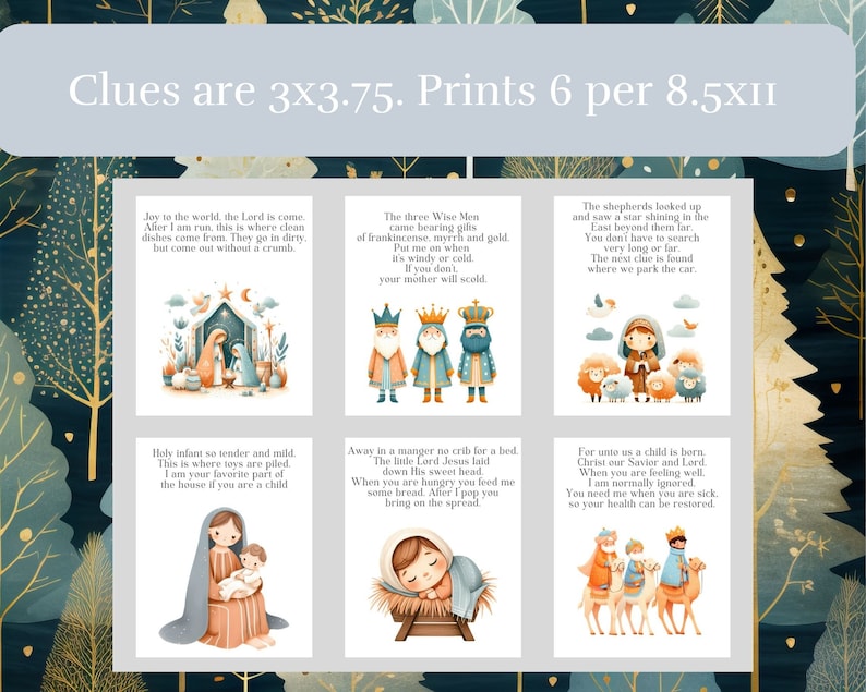 Christian Nativity Story Scavenger Hunt, Instant Download, Fun & Easy ...