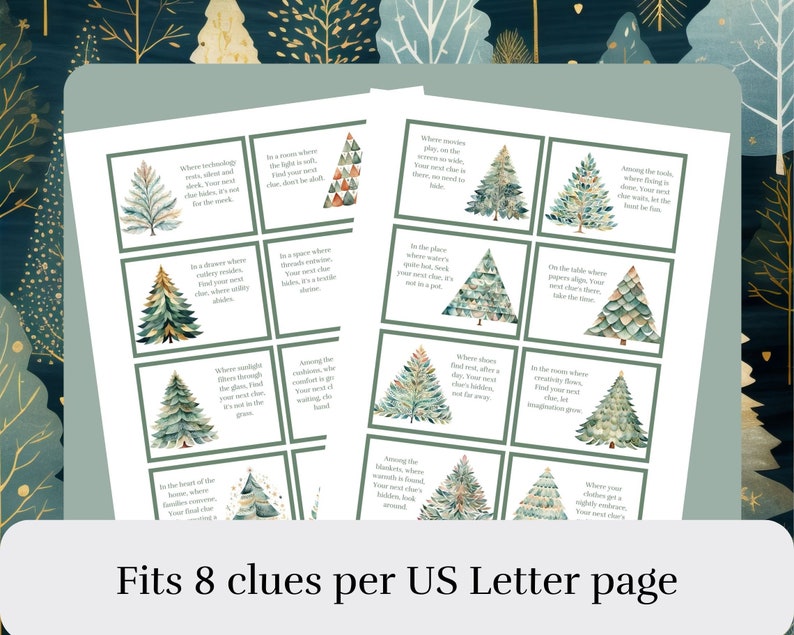 Indoor Christmas Scavenger Hunt Clues, Kids Young Teens Tweens, Easy ...