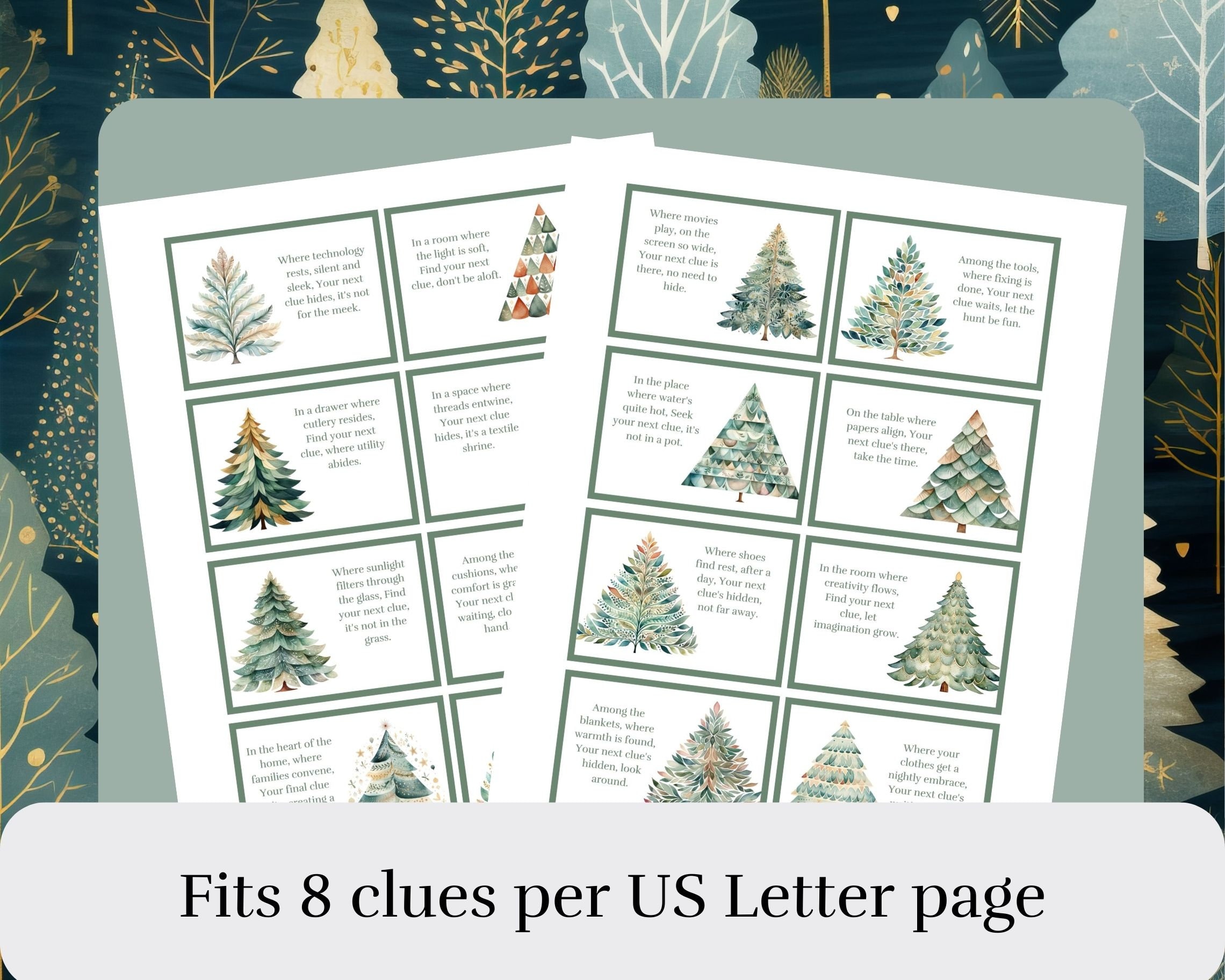 Indoor Christmas Scavenger Hunt Clues, Kids Young Teens Tweens, Easy ...