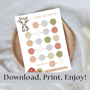 Reward Chart Farm Animals, Cute Printable Behavior Chart, Children ...