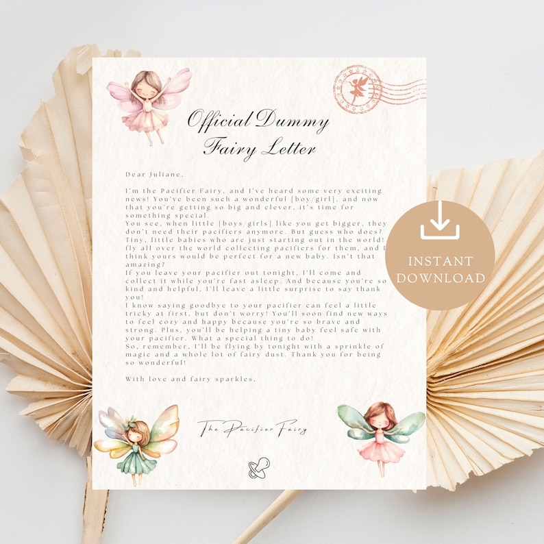 Editable Dummy Fairy Letter & Certificate Bundle (PDF) - Etsy Australia