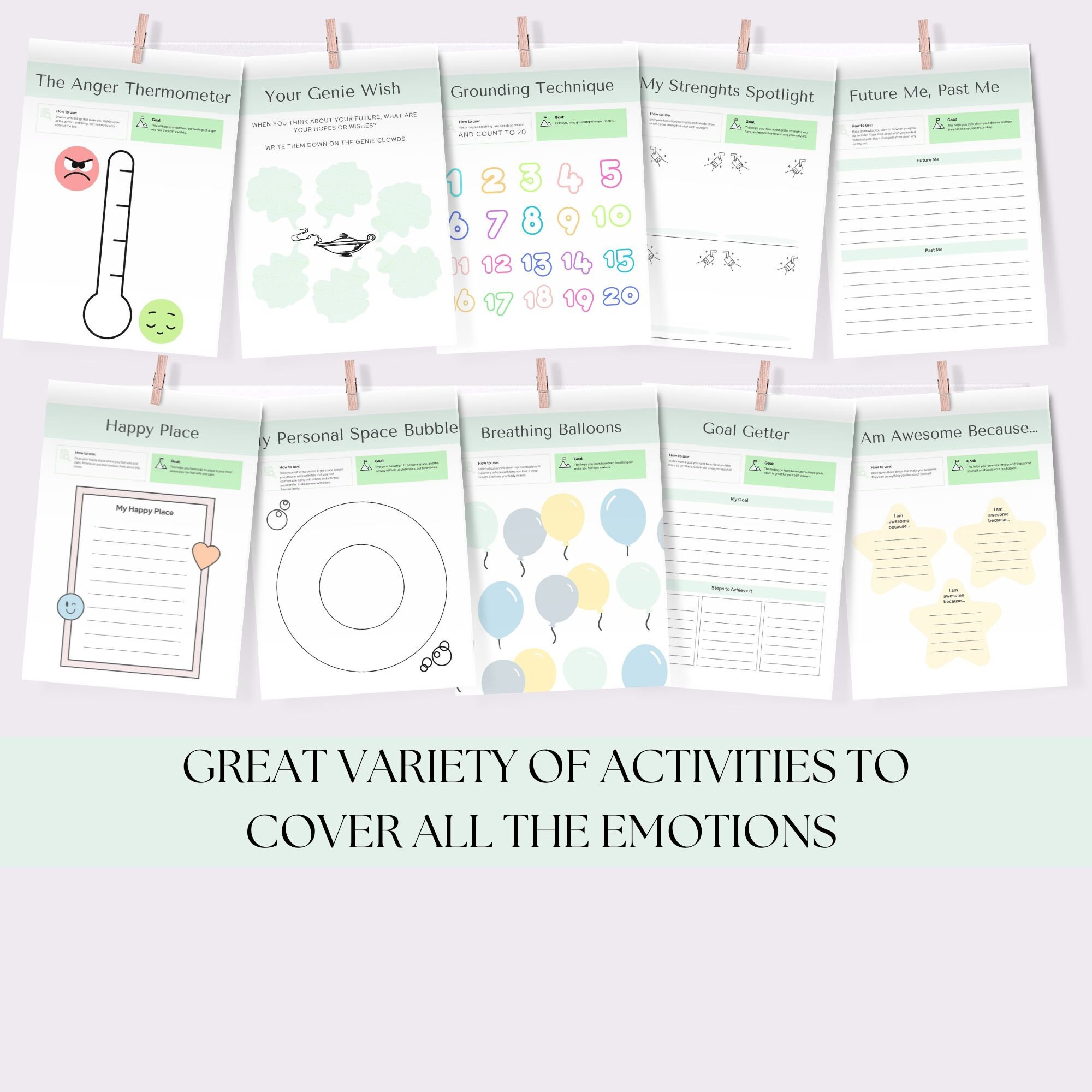 Kids Mental Health Workbook, Emotional Intelligence Activities for ...