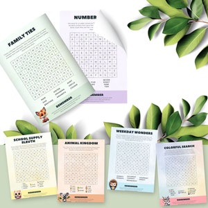 Simple Word Search Printable Puzzle Kindergarten First Grade Word ...