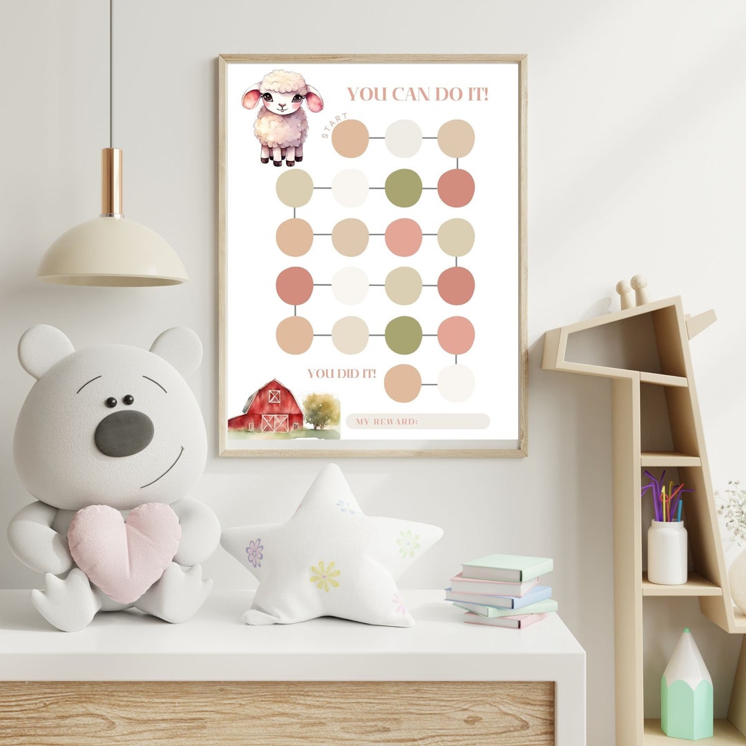 Reward Chart Farm Animals Cute Printable Behavior Chart - Etsy