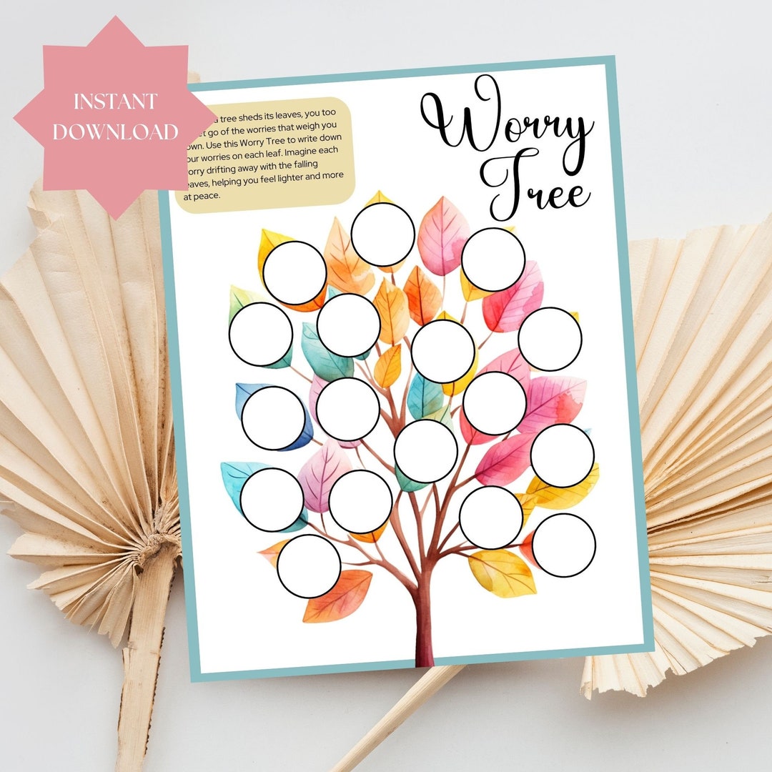 Worry Tree Worksheet, Kids Mental Health, Emotional Intelligence ...