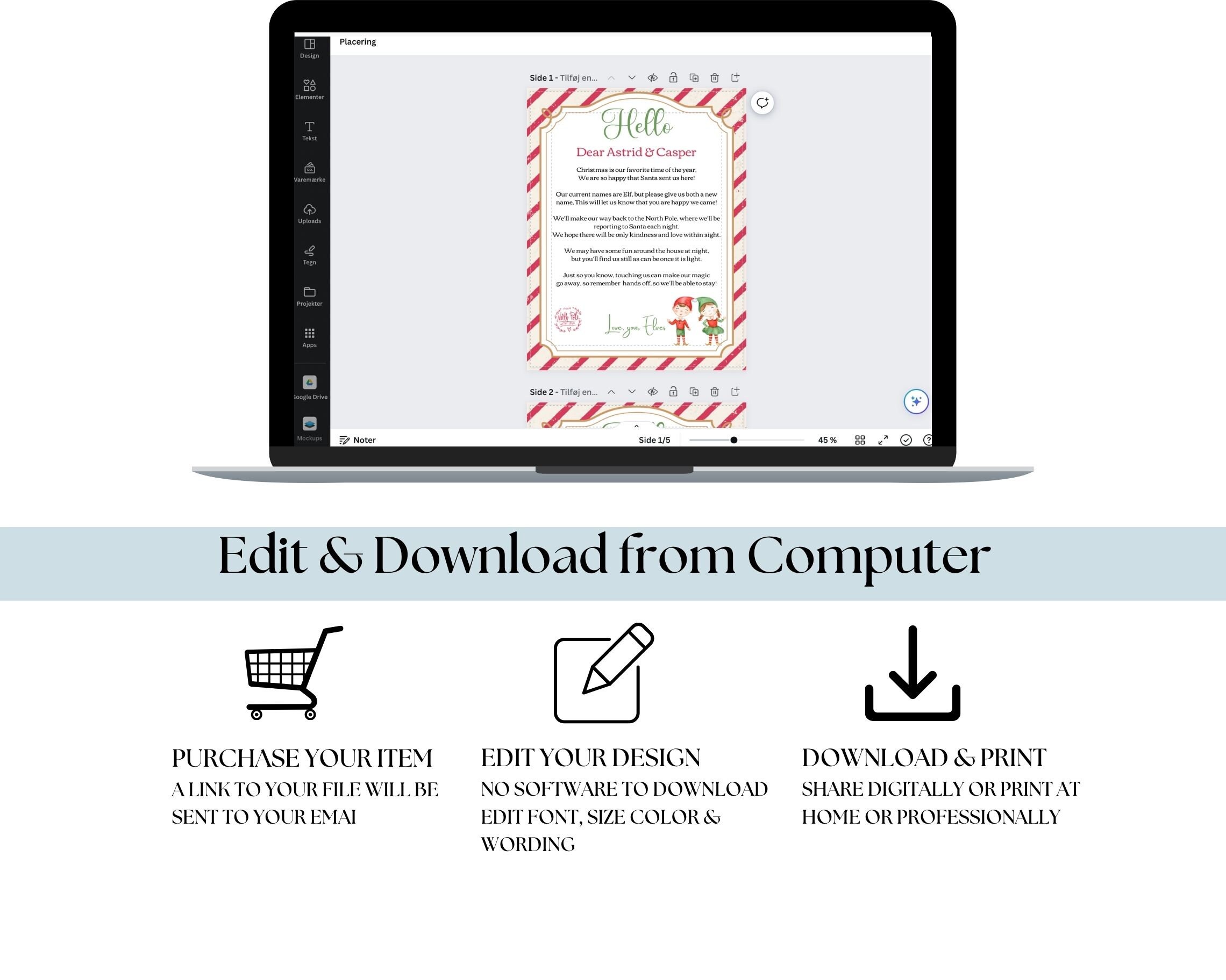 Welcome Letter From Elves, Elf Arrival Letter, Multiple Elves, Two ...