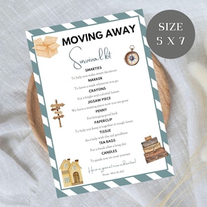 Moving Away Survival Kit Printable: Editable Gift Tag (canva) - Etsy