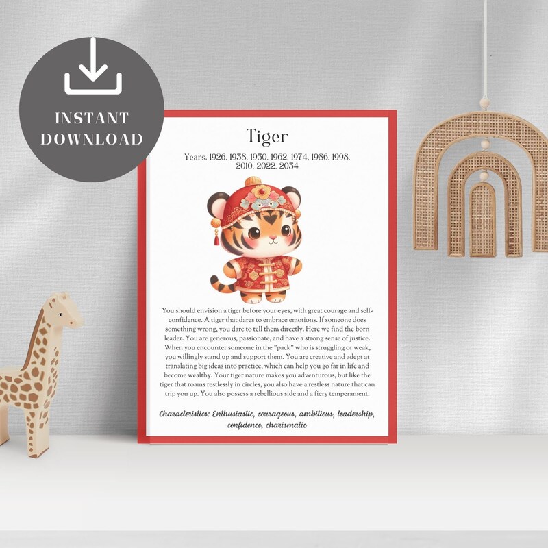 Kids Room Tiger Art - Etsy