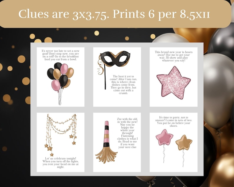 New Year's Eve Scavenger Hunt for Kids: Treasure Hunt Game (digital ...