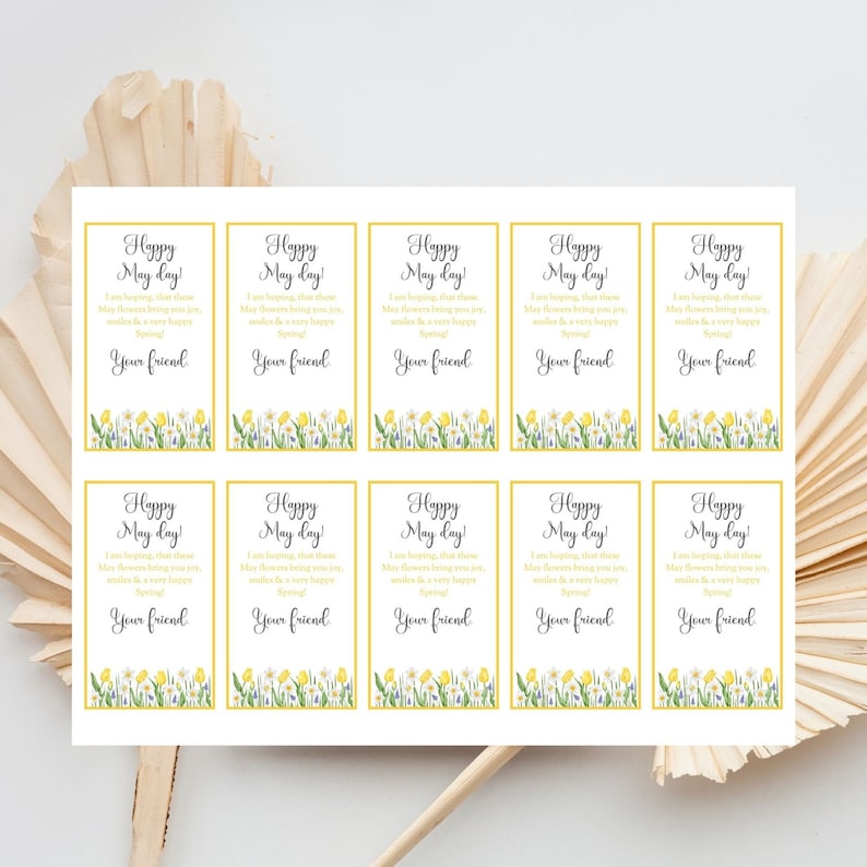 Printable May Day Cards for Kids, Flower Cutouts, Coloring, Spring ...