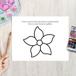 Printable May Day Cards for Kids, Flower Cutouts, Coloring, Spring ...