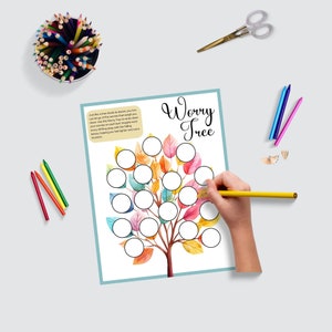 Worry Tree Worksheet, Kids Mental Health, Emotional Intelligence ...