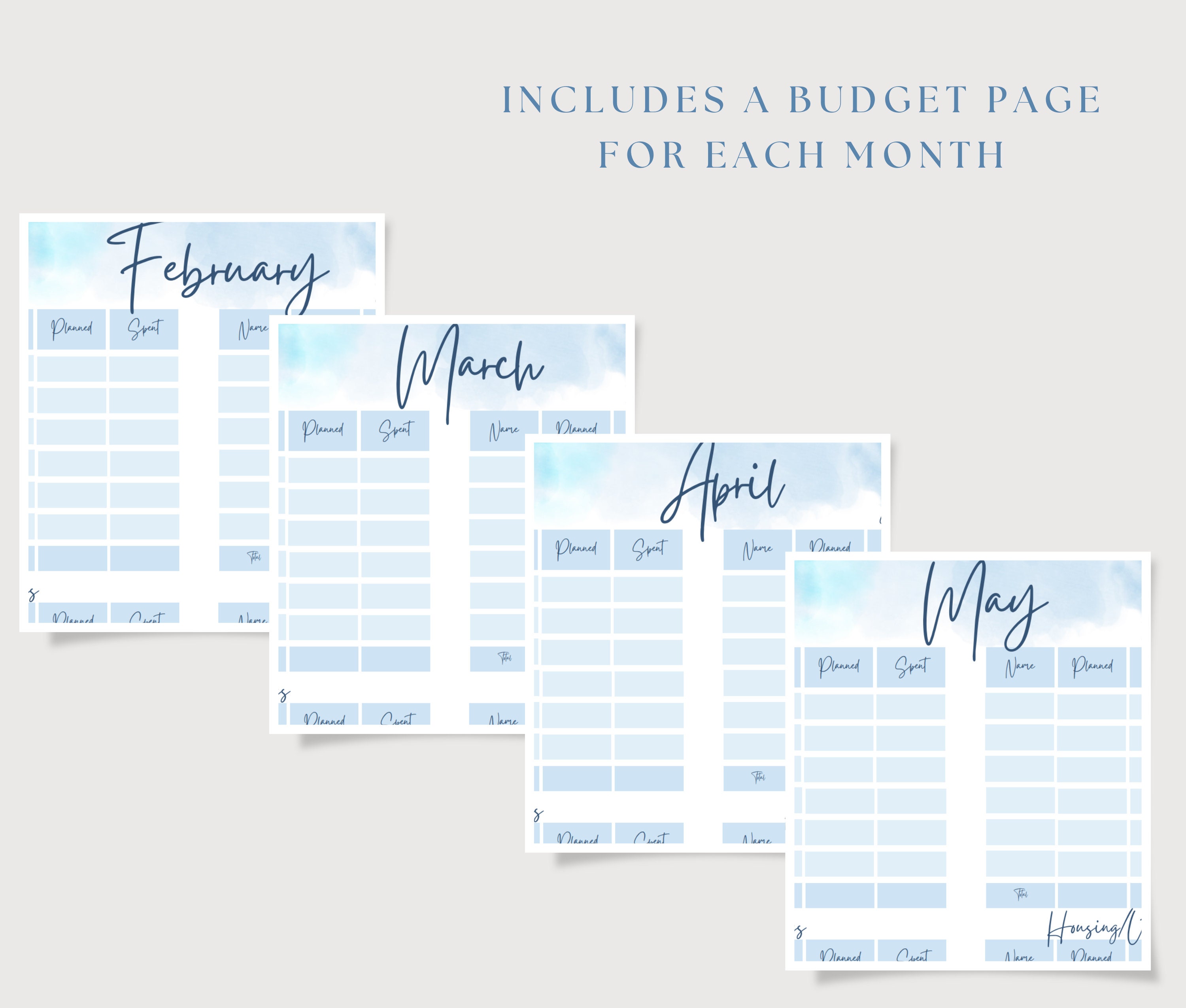 Monthly Budget Printable PDF Plan Your Month, Track Your Spending, Get ...