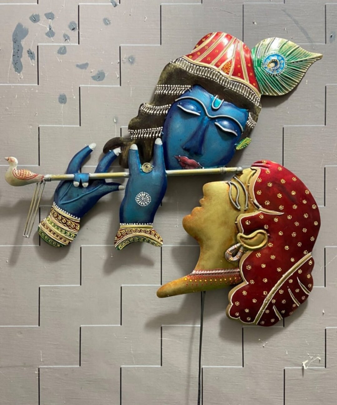 Handcrafted Lord Radhe Shayam Statue for Home Decoration - Etsy