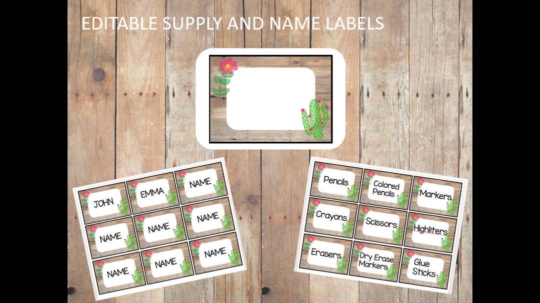 Editable Classroom Supply Labels - Etsy