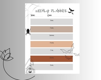 Halloween Weekly Planner Printable - Etsy