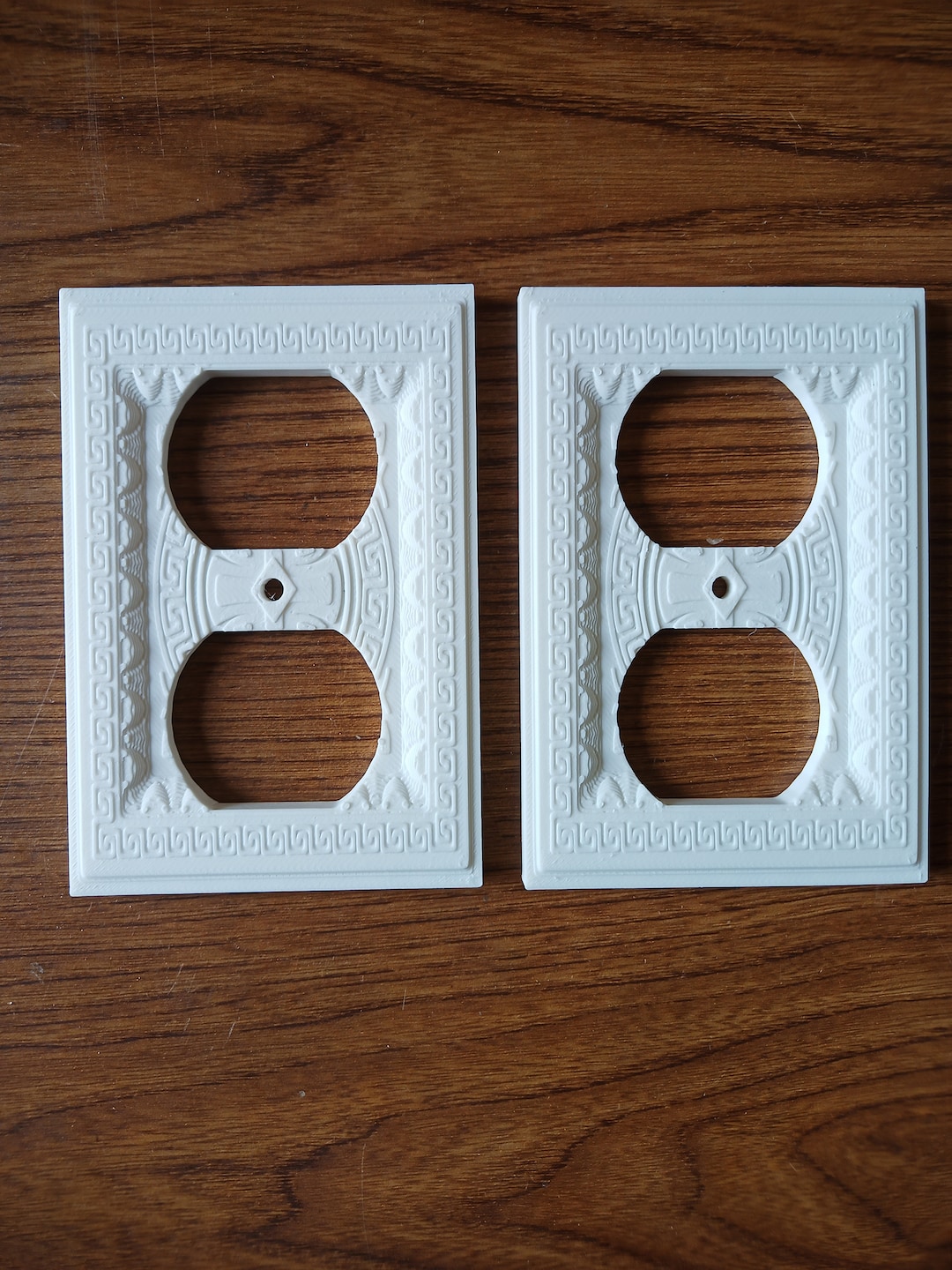 Elegant White Decorative Single-gang Outlet Plate - Etsy