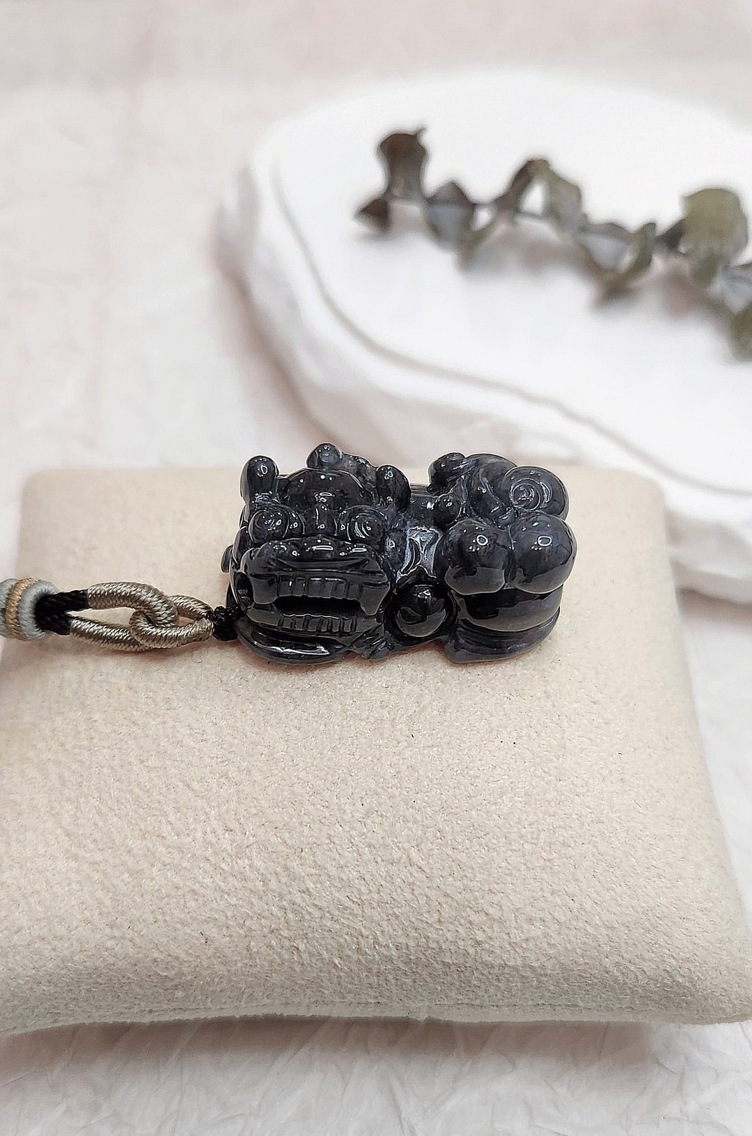 Black Wu Ji Ba Wang Pixiu (霸王貔貅) - Authentic Grade A Burmese Jadeite ...