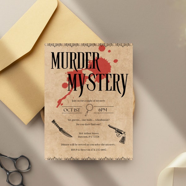Clue Murder Mystery Invitation - Etsy